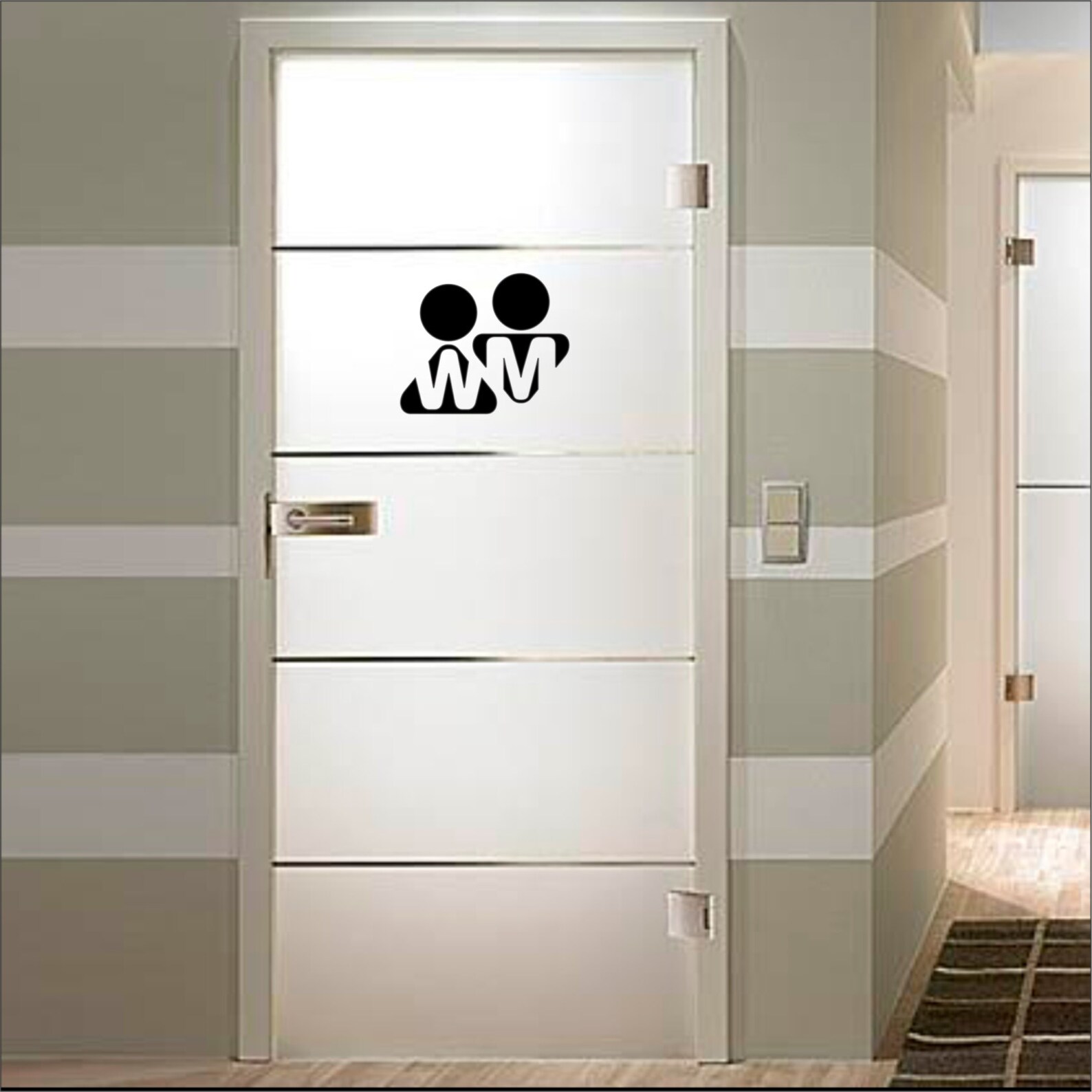 Restroom Vinyl Decal Sign Bathroom Door Decal IV Choice of - Etsy