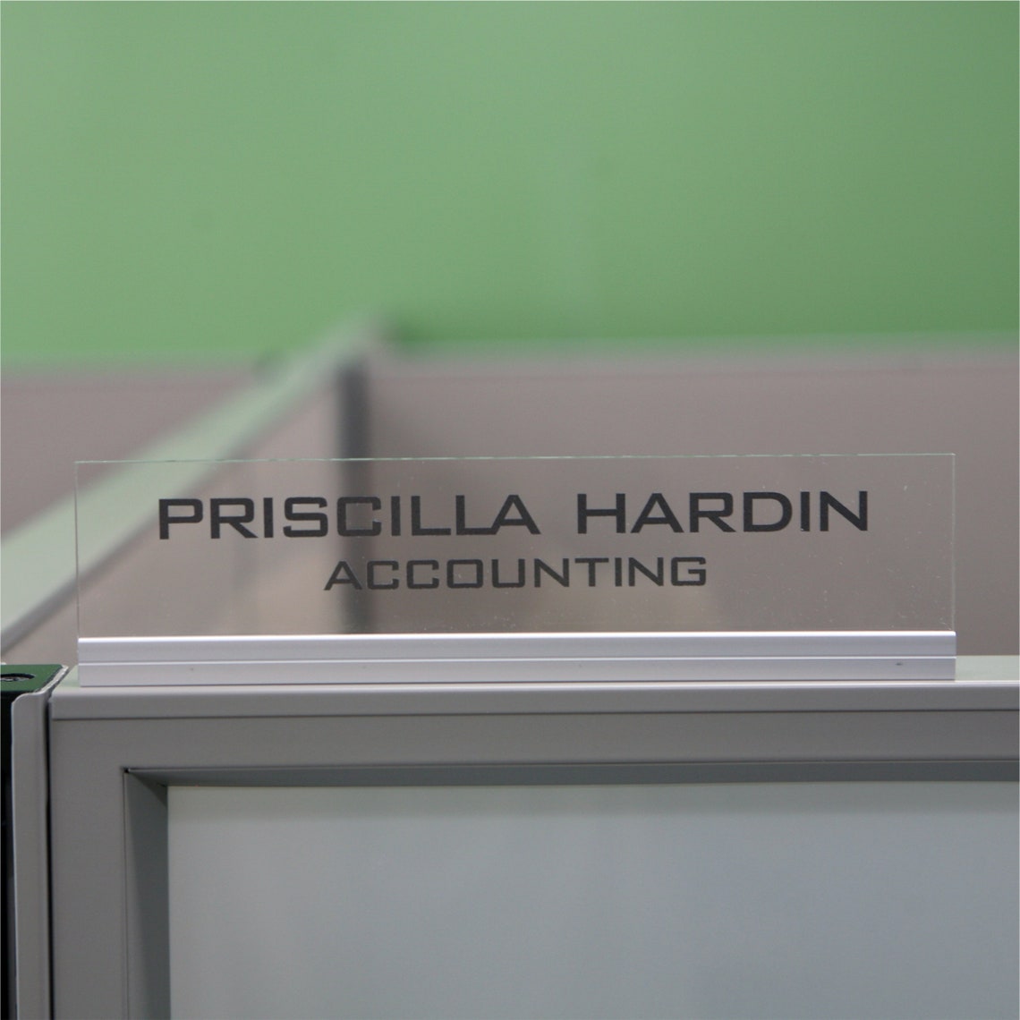 Modern Personalized Office Cubicle Name Plate & Sign Clear | Etsy