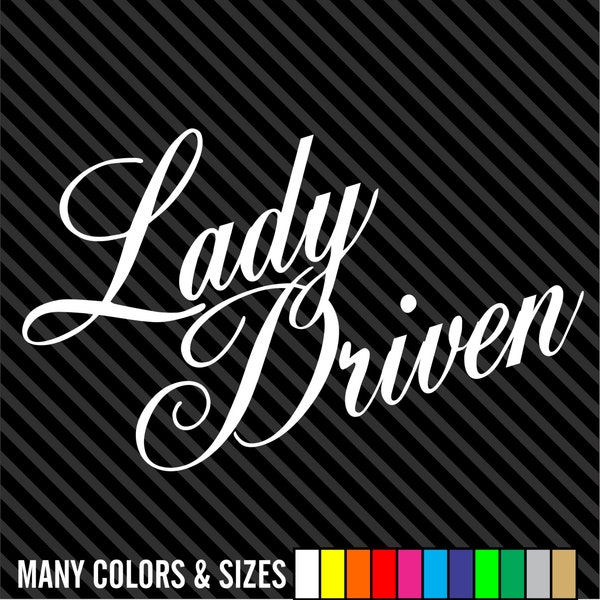 Lady Driven Decal - Etsy