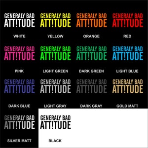 Bad Attitude Funny Sticker Decal Honda Jdm Audi Subaru Turbo Funny ...