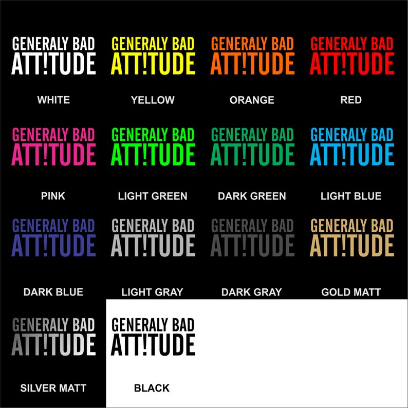 Bad Attitude Funny Sticker Decal Honda Jdm Audi Subaru Turbo - Etsy