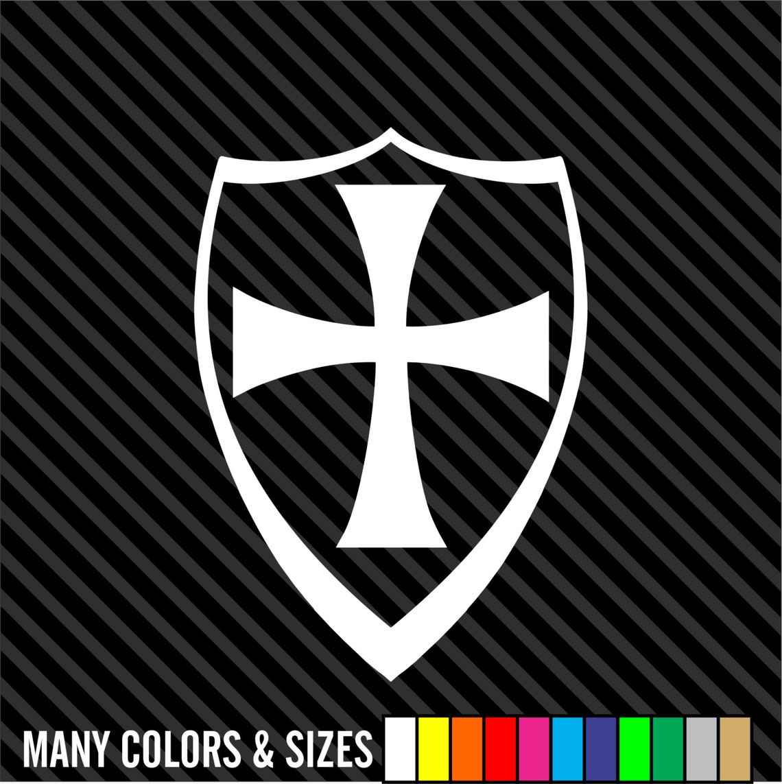 Maltese Cross With Shield Vinyl Decal Sticker Car Bumper - Etsy