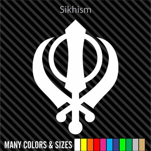 SIKHISM RELIGIOUS DECAL Car Window Computer Decal Sticker Sizes and ...