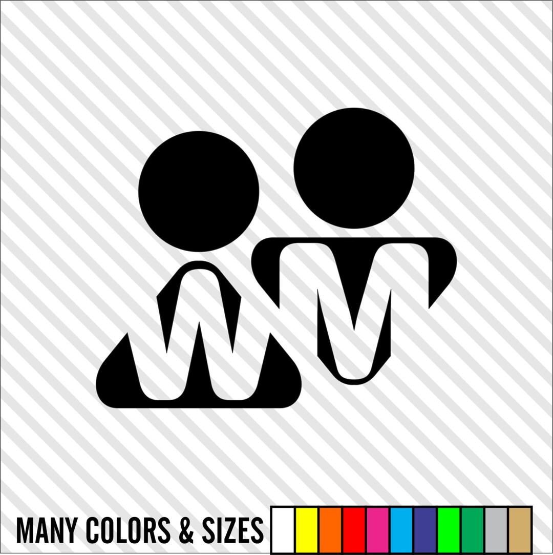 Restroom Vinyl Decal Sign, Bathroom Door Decal IV - Choice of Sizes and ...