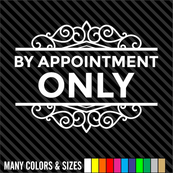 By Appointment Only Sign - Etsy