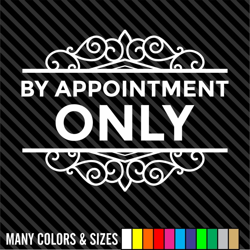 By Appointment Only Sign - Etsy