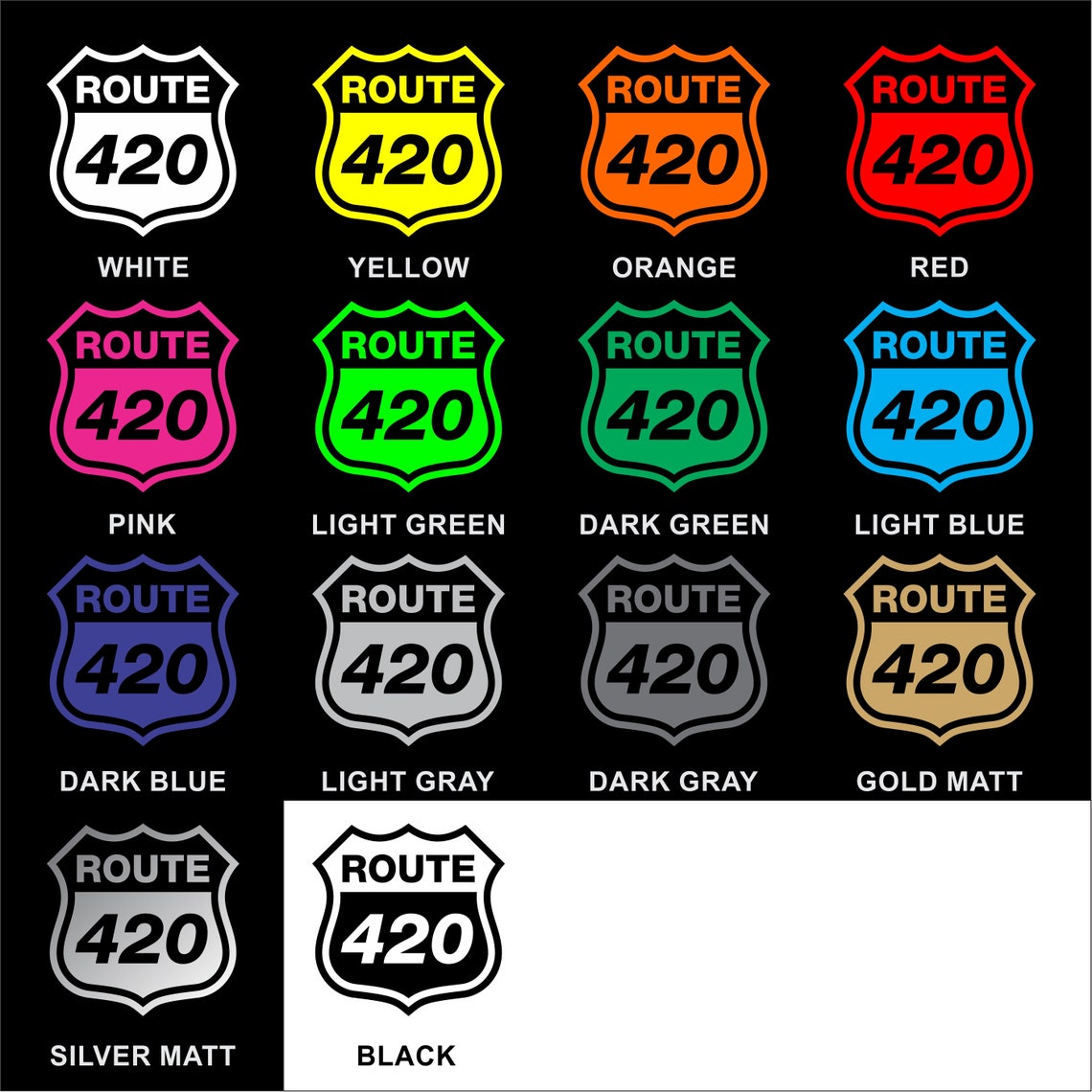 ROUTE 420 HISTORIC Window Die Cut Decal Sticker Vinyl Car - Etsy