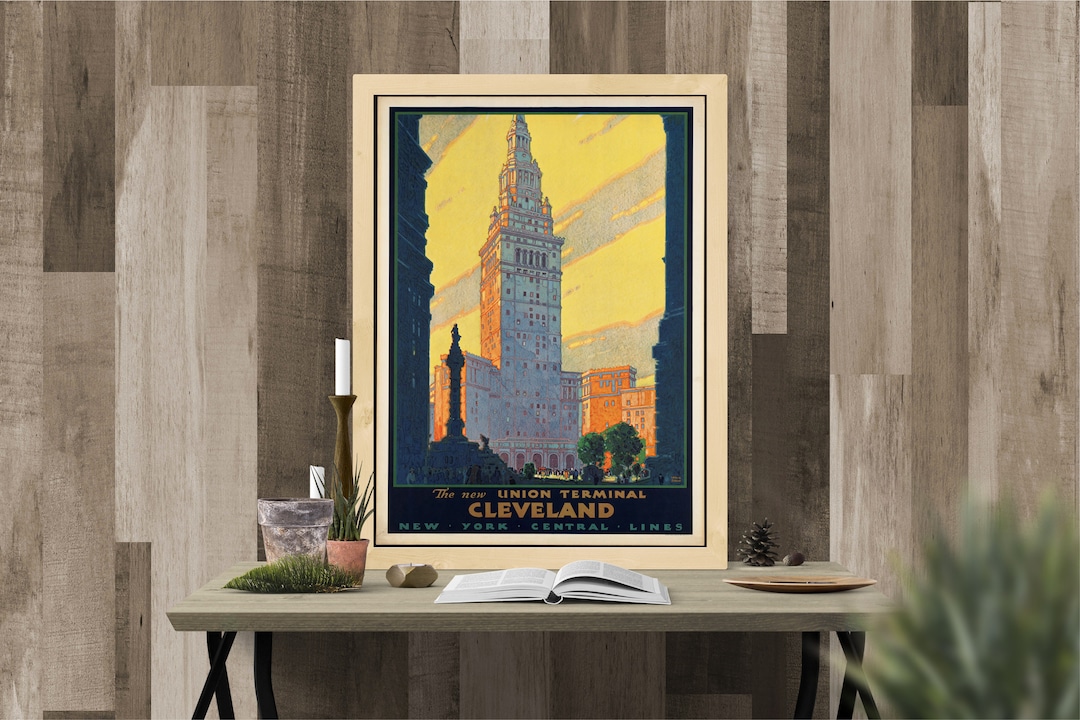 Vintage Cleveland Poster (high Quality Art Print - Multiple Size ...