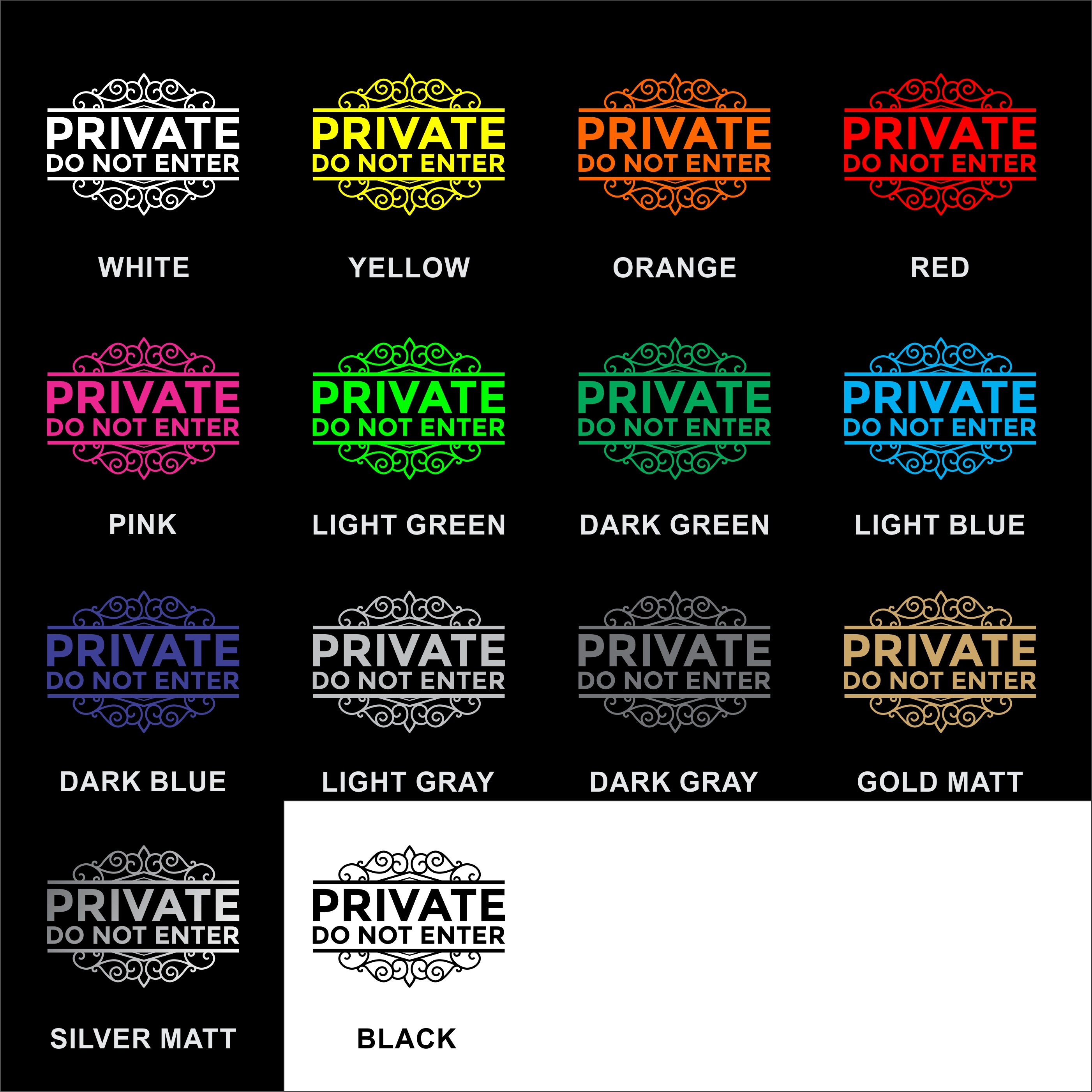 Private Do Not Enter Decal Sticker Business Sign Door - Etsy