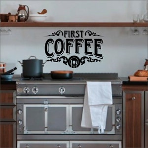 But First Coffee Decal Kitchen Decor Wall Decal Vinyl Decal Wall Art ...