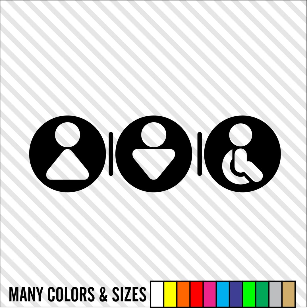 Restroom” Vinyl Decal Sign – Bathroom Door Decal, Restroom Vinyl, Decal ...