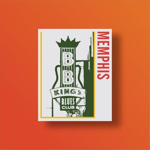 Memphis Print, Memphis Poster, Wall Art, Memphis Tennessee Skyline ...