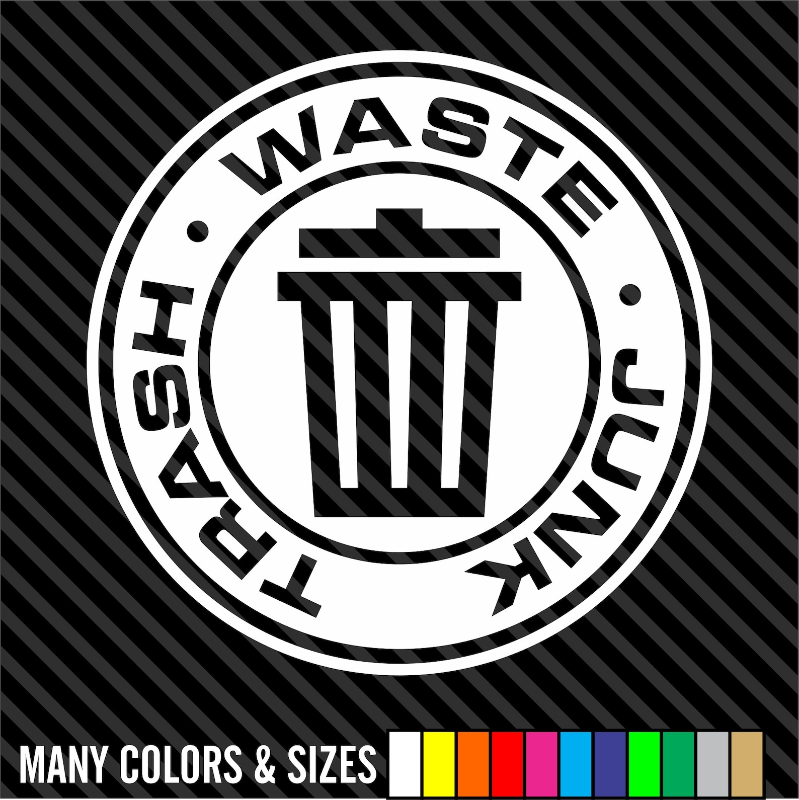 Trash Decal Sticker for Trash Cans Home & Office Use Choose - Etsy