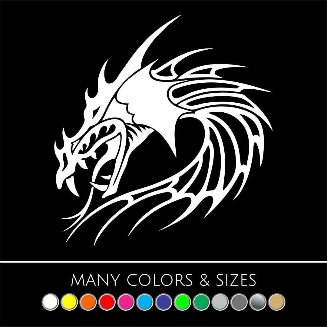 Dragon Tribal Sticker | Car Decal, Window, Sticker, Laptop Sticker ...