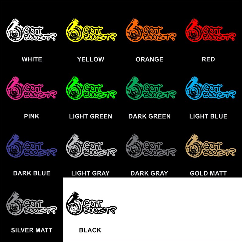 Got Boost Sticker Turbo JDM Slammed Funny Drift Lowered Car | Etsy