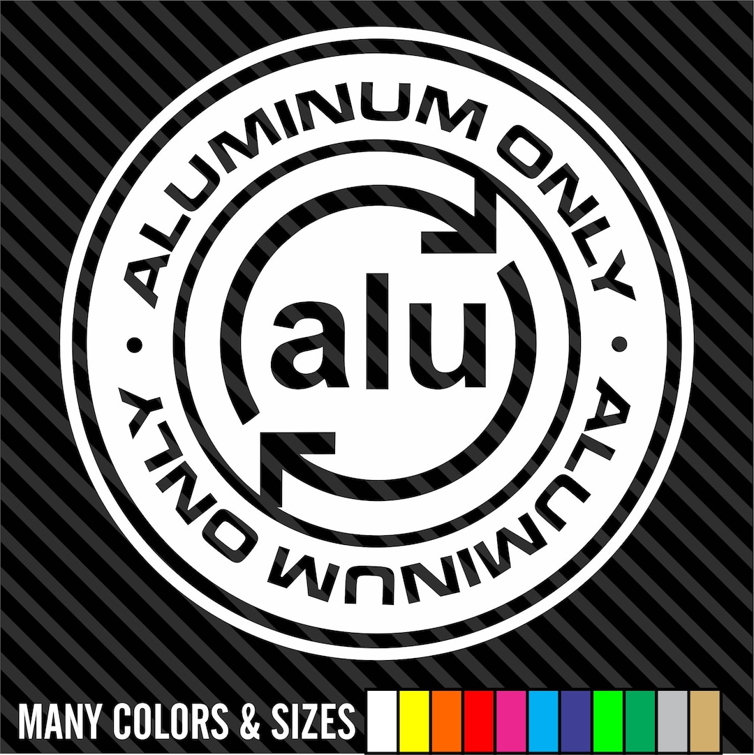Aluminum Recycling Decal Sticker E-cycle Home & Office Use Choose Size ...