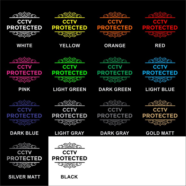 CCTV Protected Store Front Decal Sticker Business Sign - Etsy