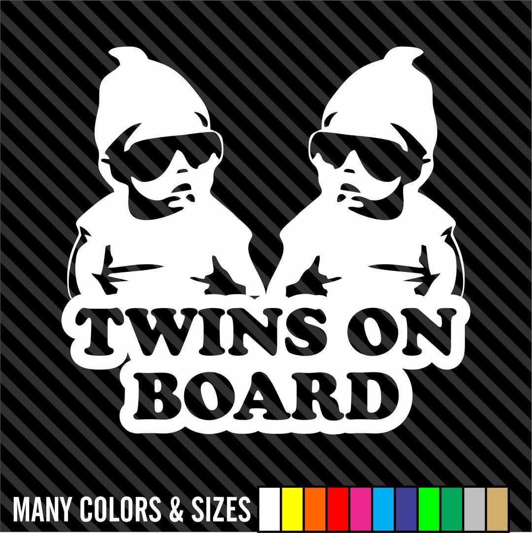 Twins on Board Vinyl Decal/sticker Funny Truck Car Hangover Carlos - Etsy