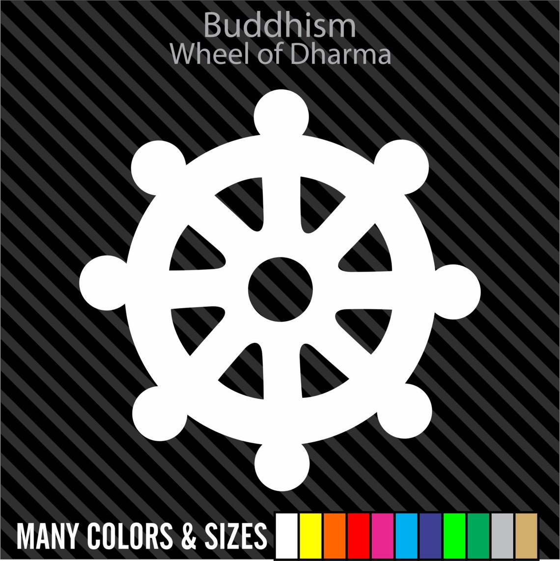 BUDDHISM WHEEL of DHARMA Car Window Computer Decal Sticker - Etsy