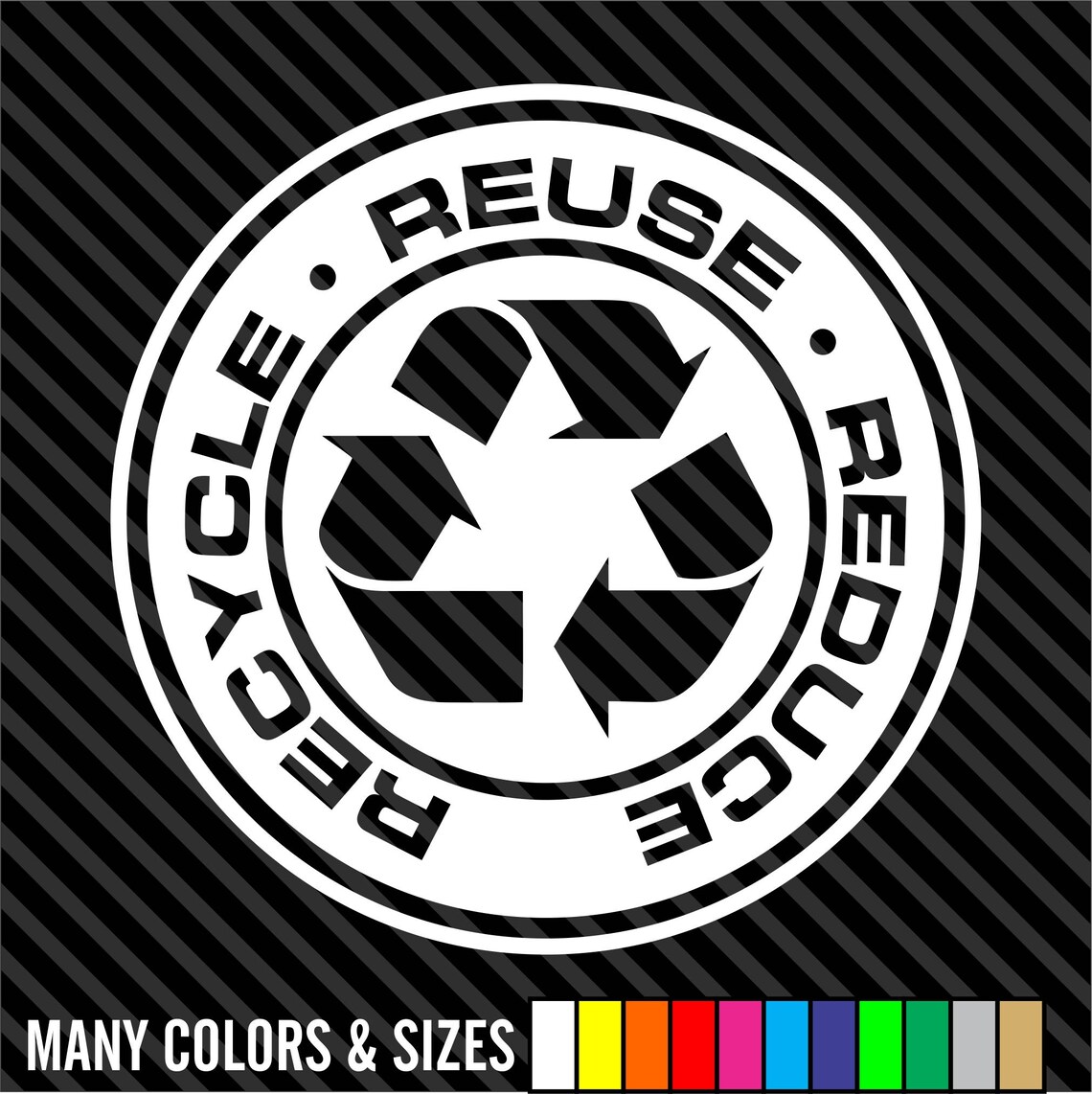 Recycle Decal Sticker for Trash Cans Home & Office Use | Etsy