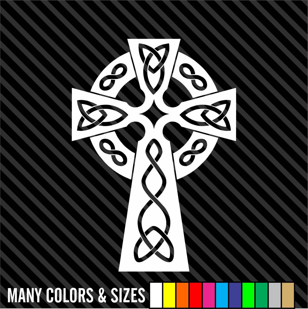 Celtic Cross Sticker - Vinyl Decal, Sticker, Car, Bumper, Knights ...