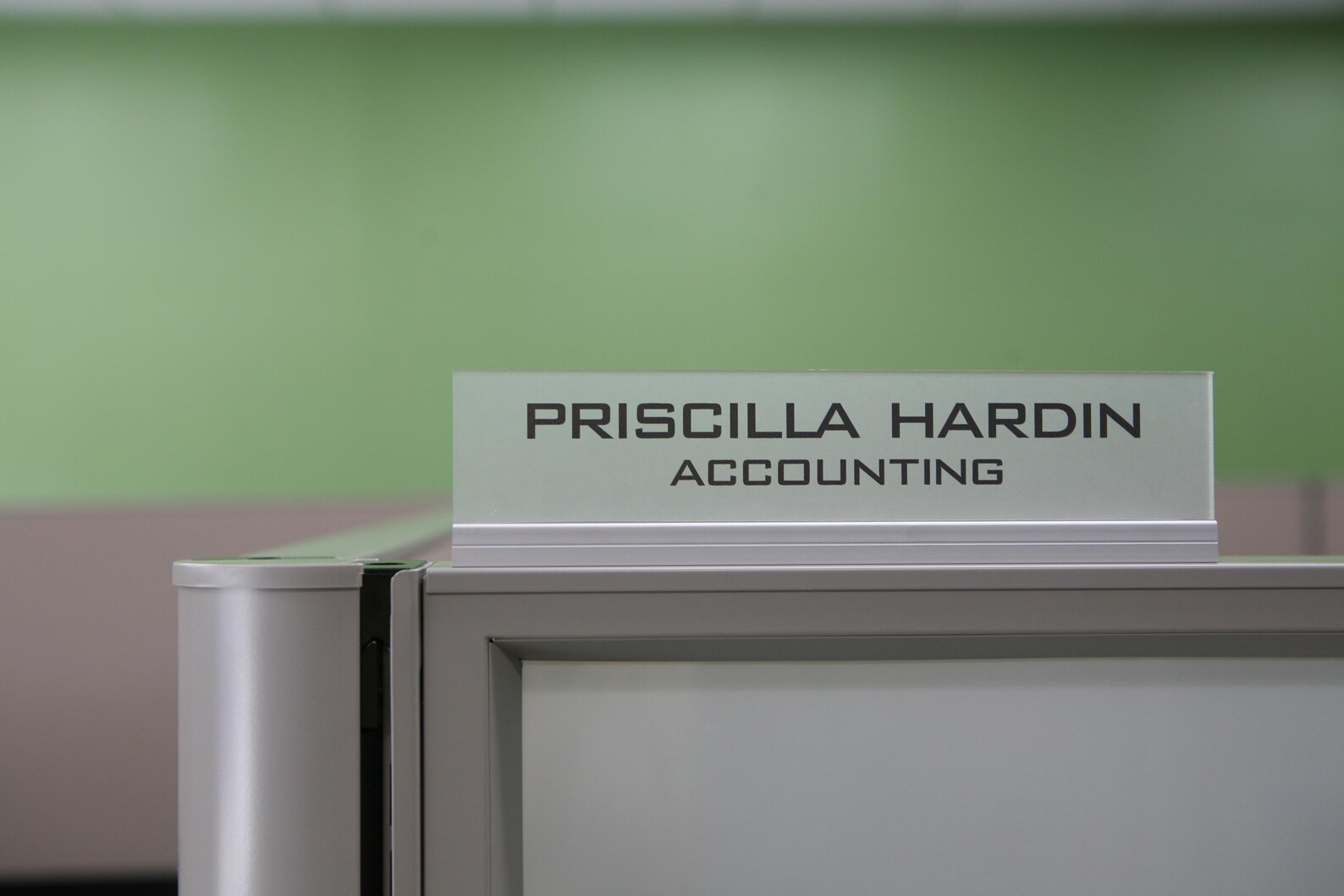 Modern Personalized Office Cubicle Name Plate & Sign - Frosted ...
