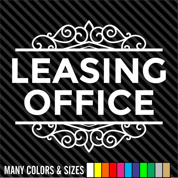 Leasing Office Store Front Decal Sticker Business Sign | Etsy