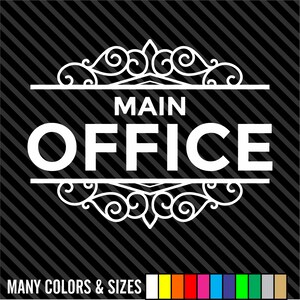 Main Office Decal Sticker - Business Sign - Door Store Window Decal - Etsy