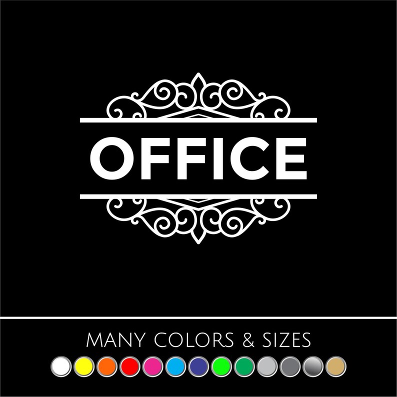 Office Store Front Decal Sticker - Business Sign - Door Store Window ...