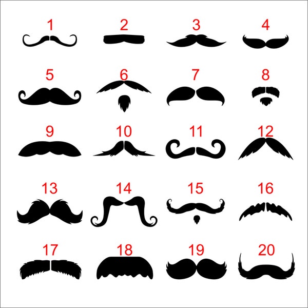 Mustache Stickers - Etsy