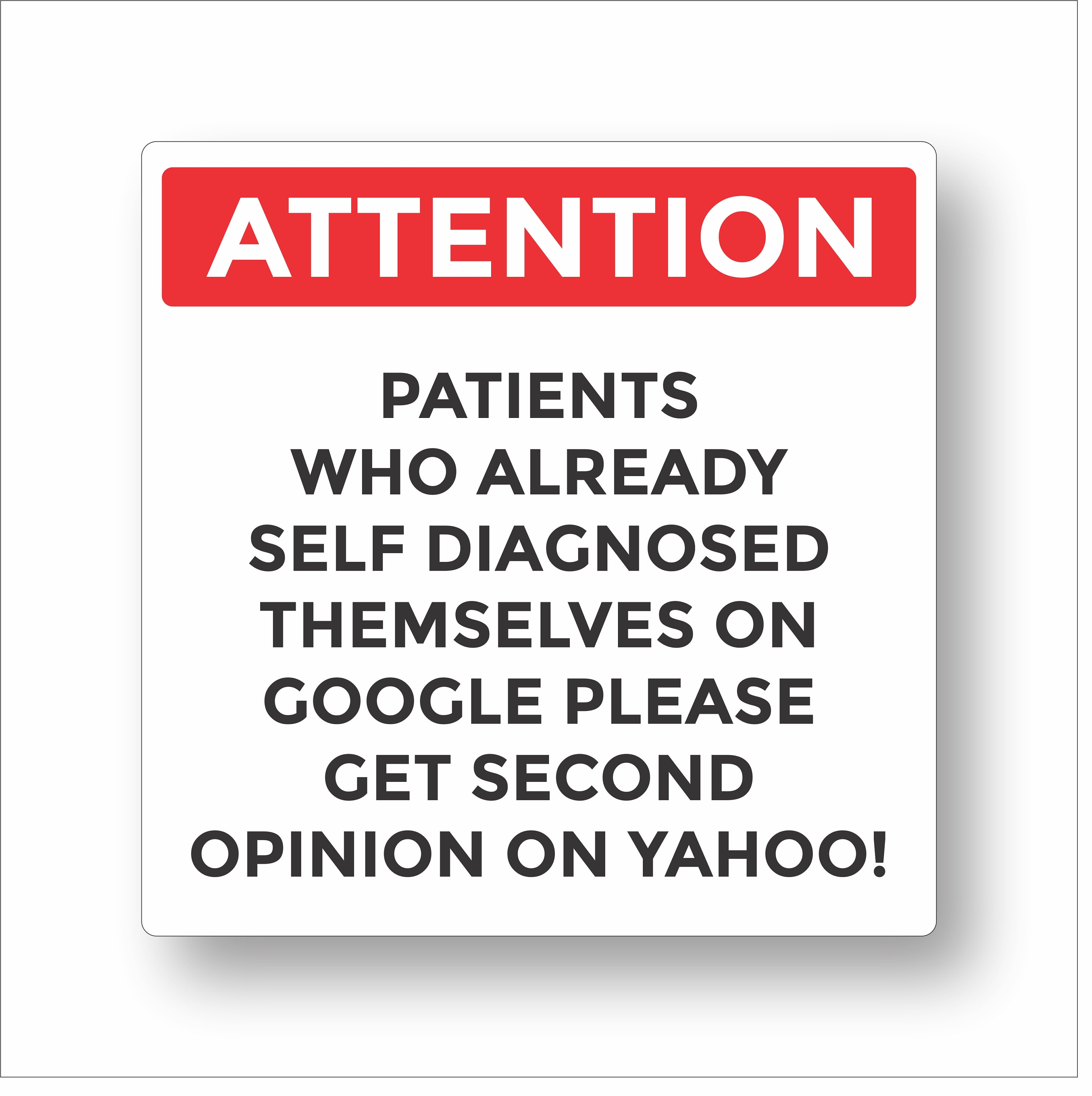 Funny Medical Office Sign Funny Sign 12 X 12 Aluminum Sign - Etsy