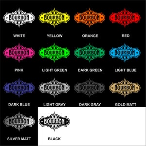 Bourbon Whiskey Scotch Drink Decal - Wall Decal - Vinyl Decal - Wall ...