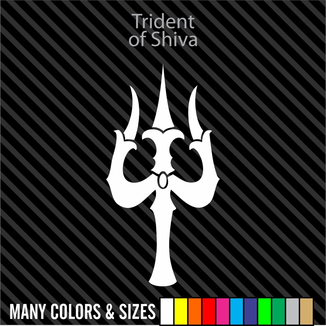 TRIDENT OF SHIVA - Car Window Computer Decal Sticker - Sizes and Colors ...