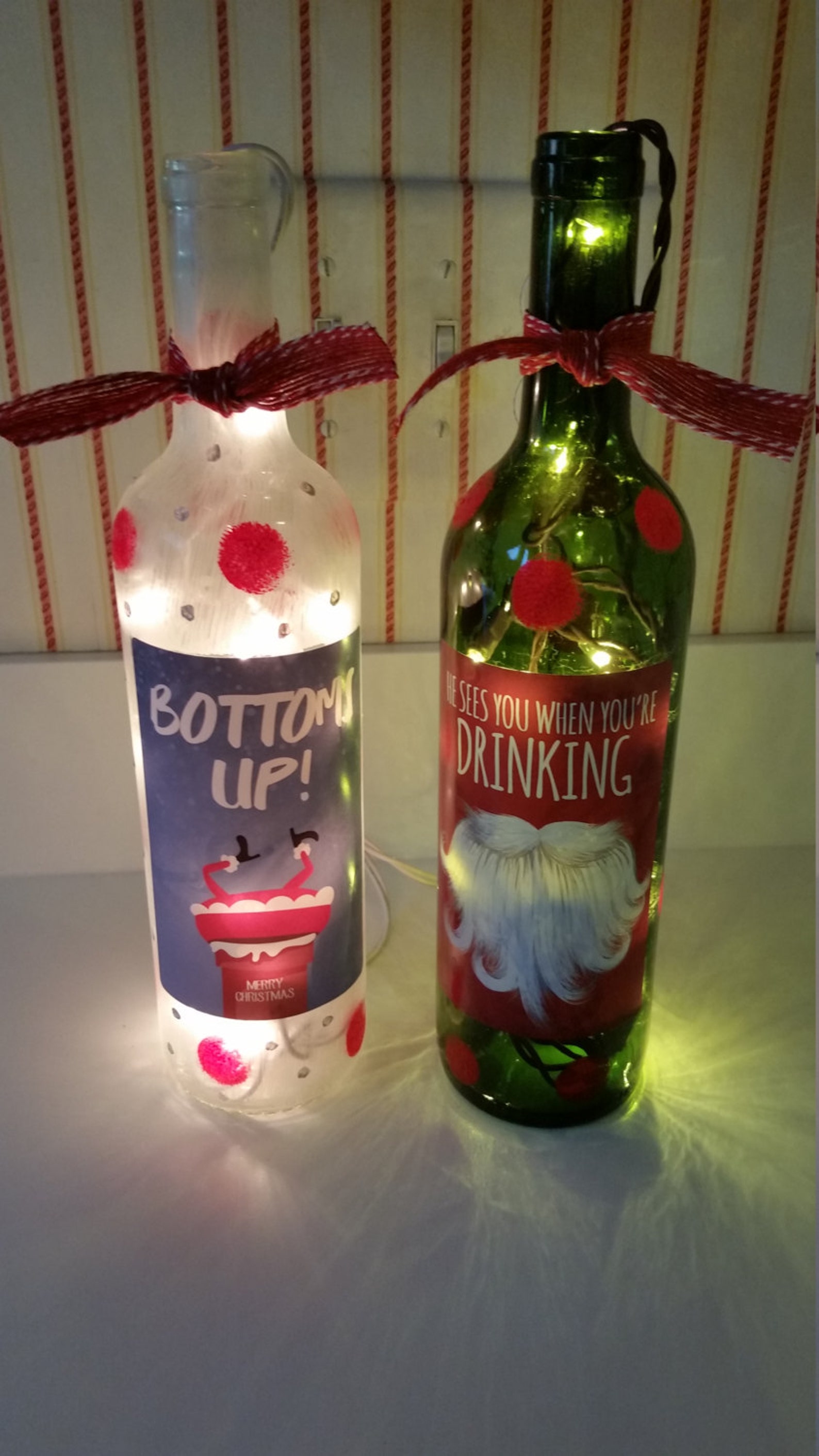 CHRISTMAS WINE BOTTLES - Etsy