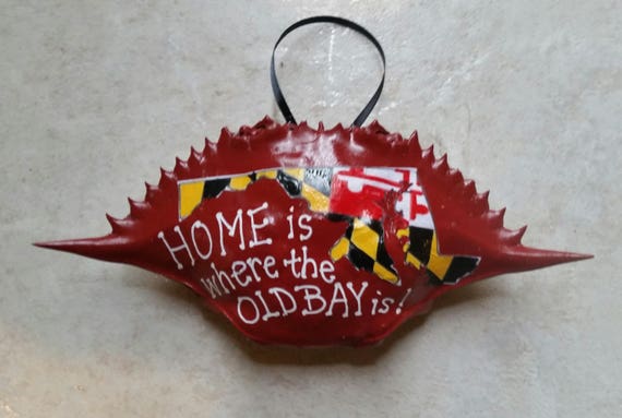 Hand Painted Crab Shell Ornaments