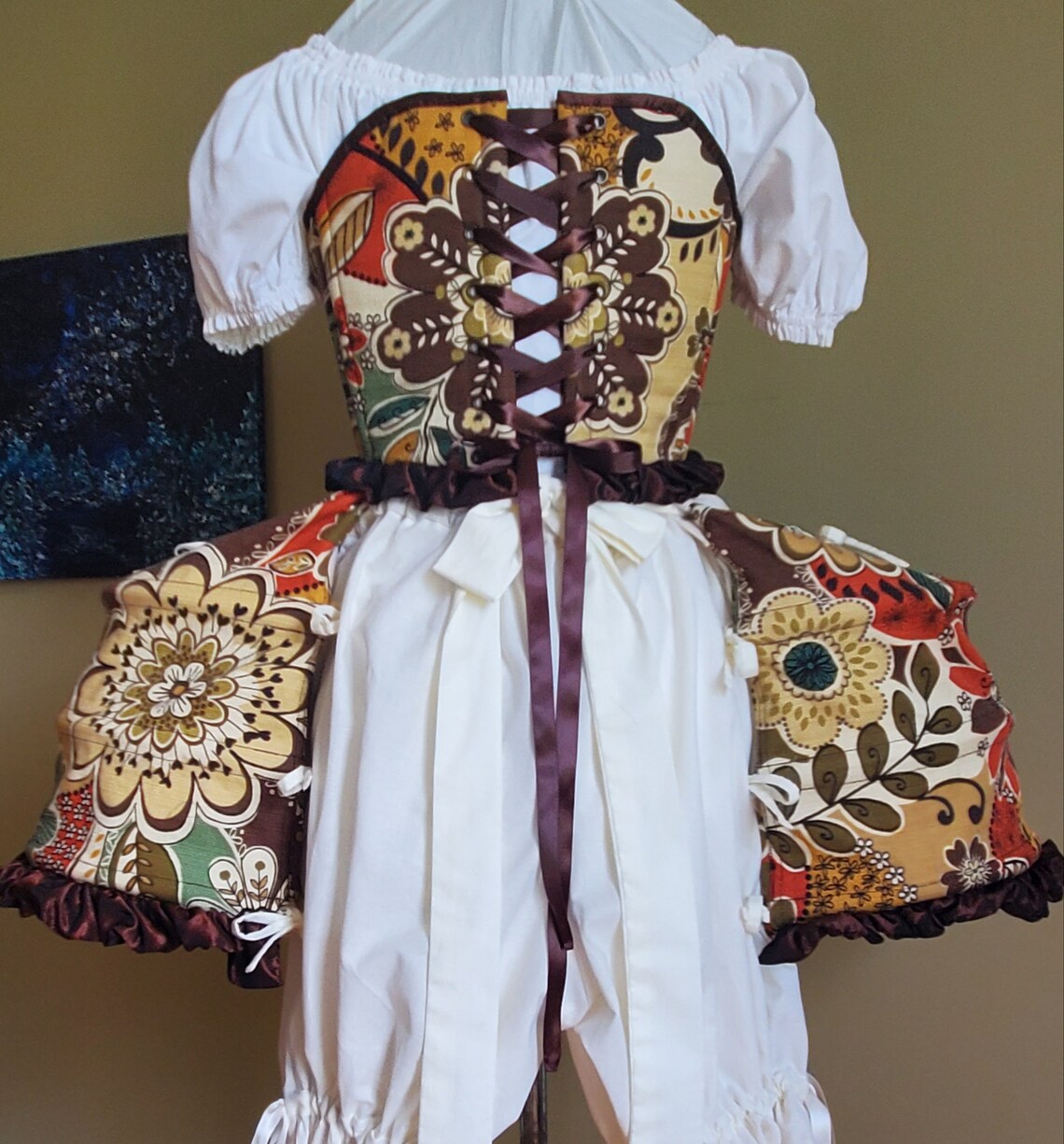 Medieval Wench Costume: Corset, Bloomers, and Pocket Pannier - Etsy