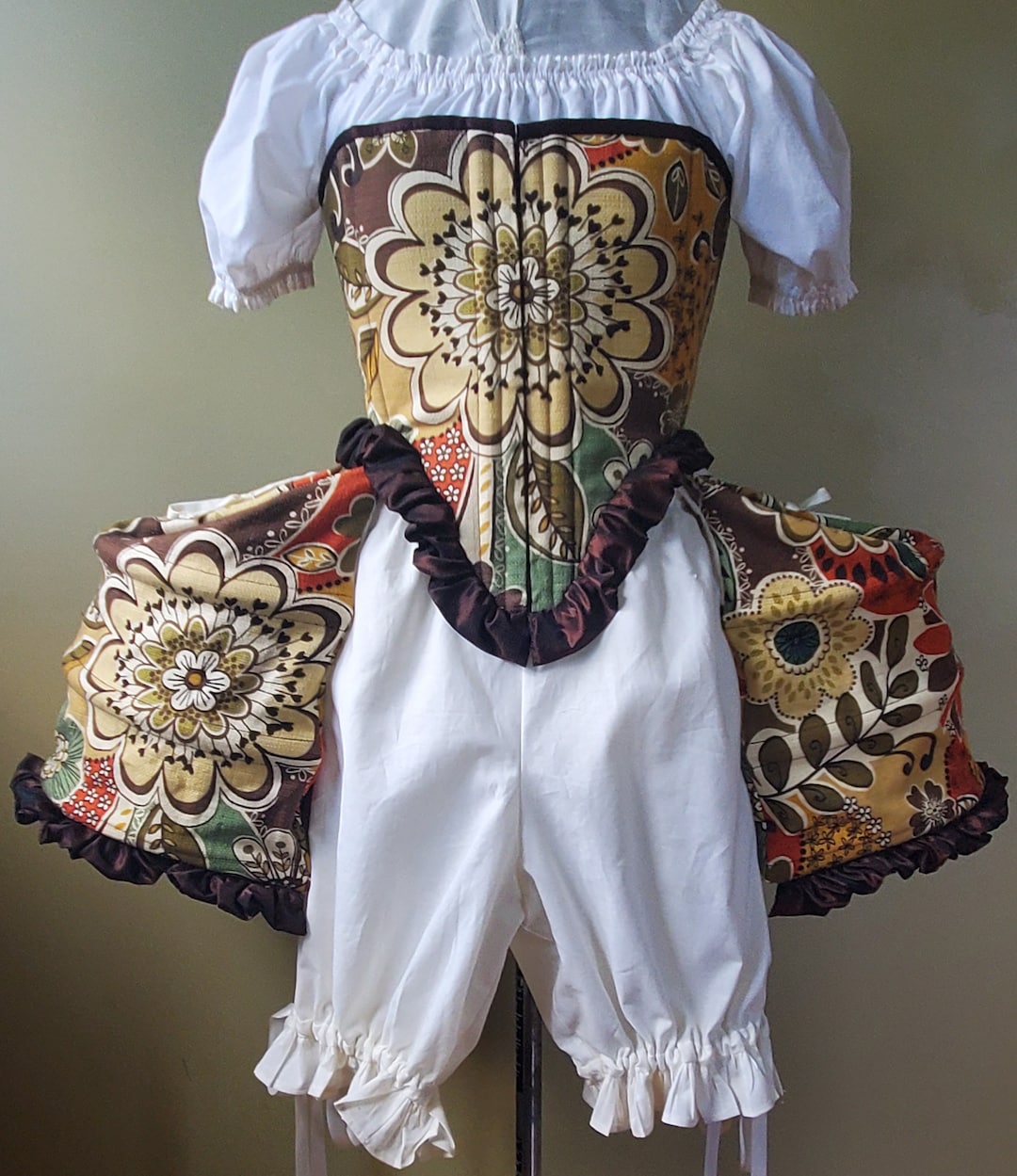 Medieval Wench Costume: Corset, Bloomers, and Pocket Pannier - Etsy