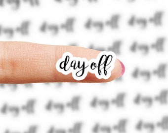 Day off Planner Stickers Word Outline Erin Condren Life Planner Happy ...