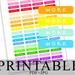 PRINTABLE Work Planner Stickers Rota Schedule Rainbow Colorful Erin ...