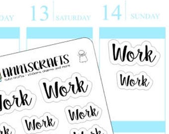 PRINTABLE Work Planner Stickers Handwritten Font Planner Stickers ...