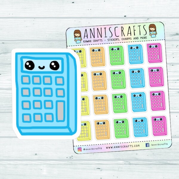 Calculator Stickers - Etsy