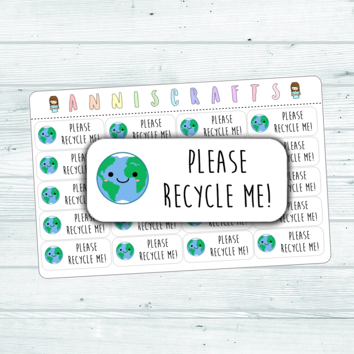 Rectangle Please Recycle Me Stickers Packaging Envelopes Etsy - Etsy