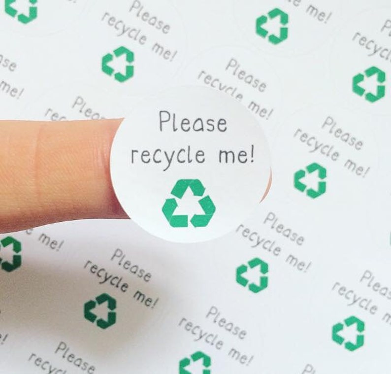 Please Recycle Me Stickers Recycle Cans Bottles Plastic Paper - Etsy UK