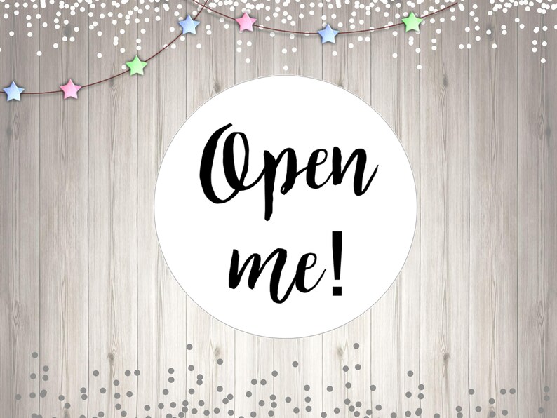 30 Open Me Stickers Packaging Labels Script Wedding Favor - Etsy
