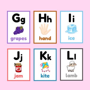 Digital A-Z Alphabet Flash Cards, ABC Cards, Preschool Educational ...