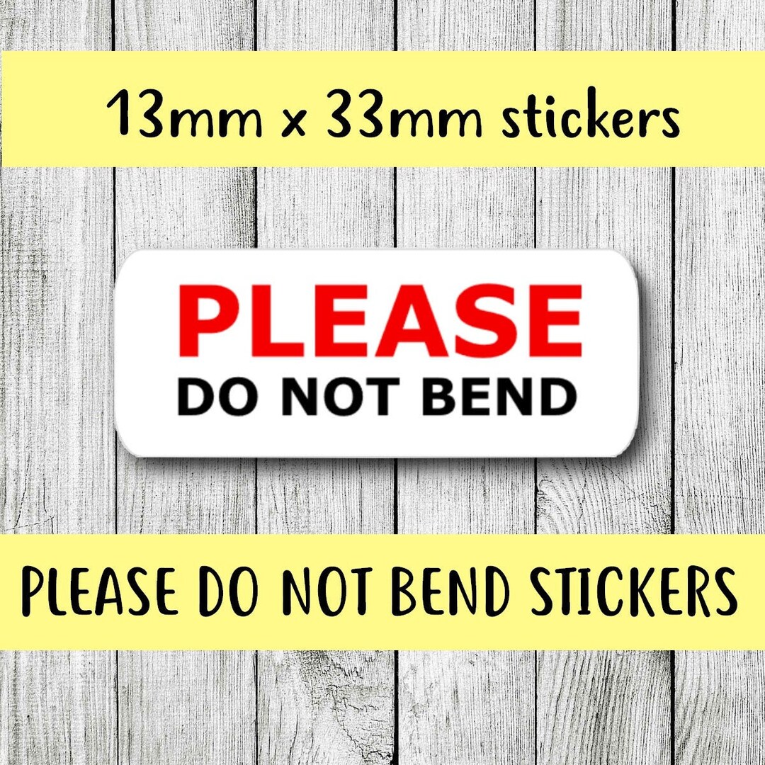 Please Do Not Bend Stickers Packaging Stickers Envelope Order Seals ...