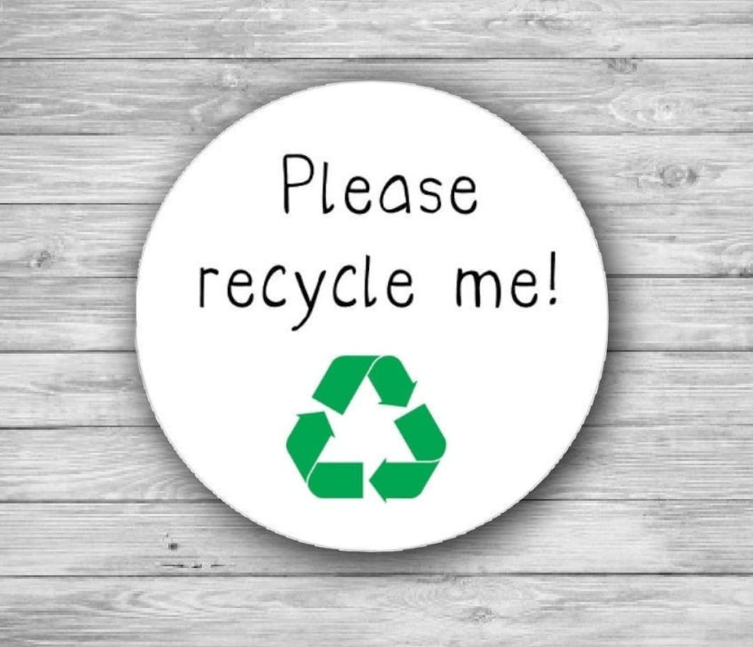 Please Recycle Me Stickers Recycle Cans Bottles Plastic Paper - Etsy