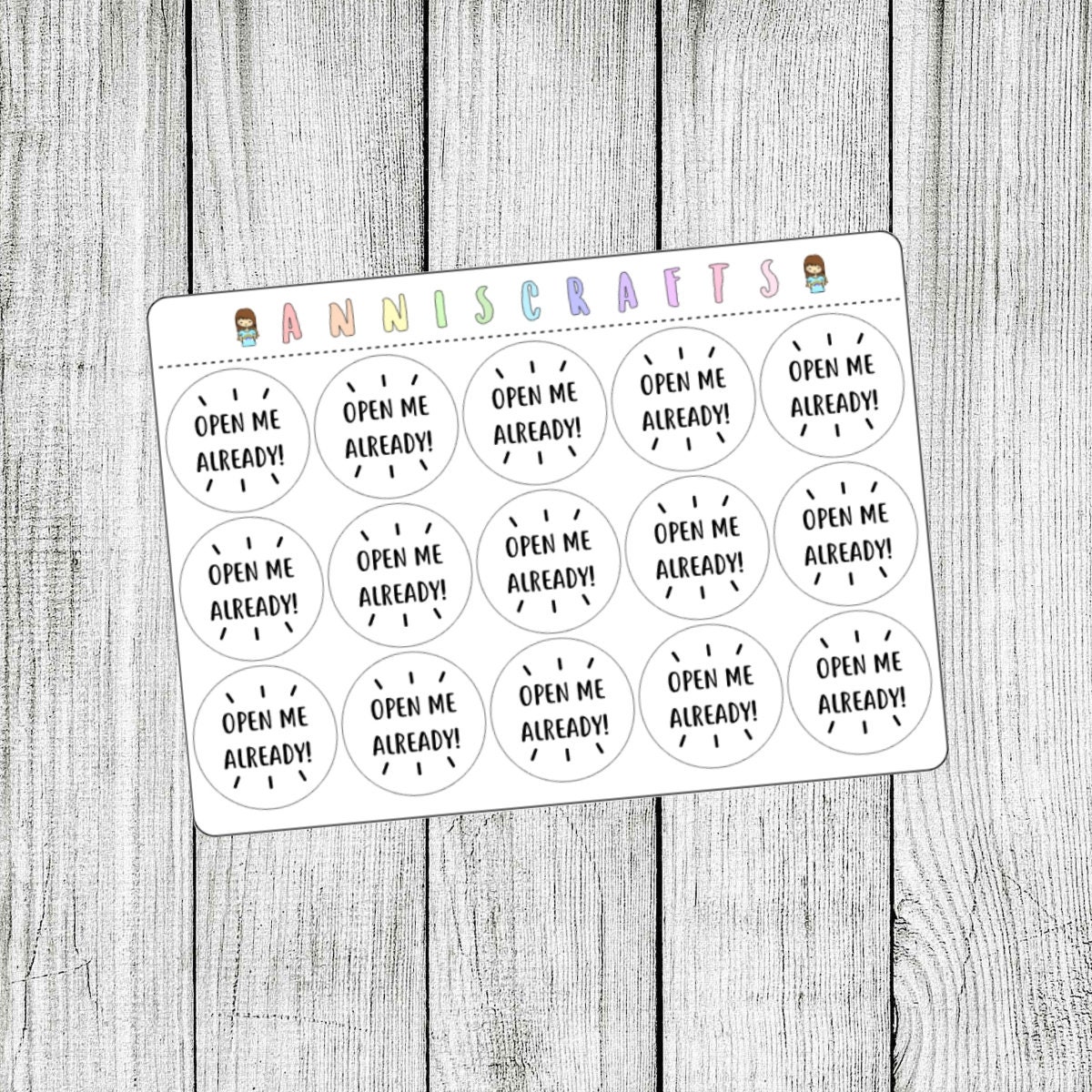 Open Me Already Stickers Packaging Order Stickers Cute Round - Etsy UK