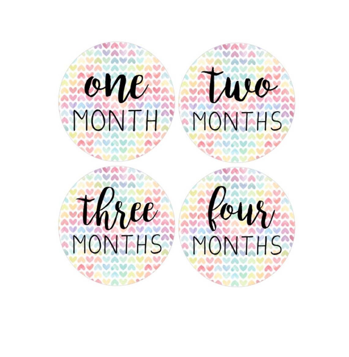 12 MONTHS Baby Stickers Milestone Clothing Rainbow Baby One to - Etsy UK