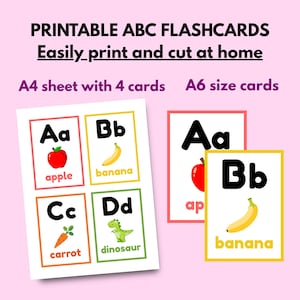 Digital A-Z Alphabet Flash Cards, ABC Cards, Preschool Educational ...